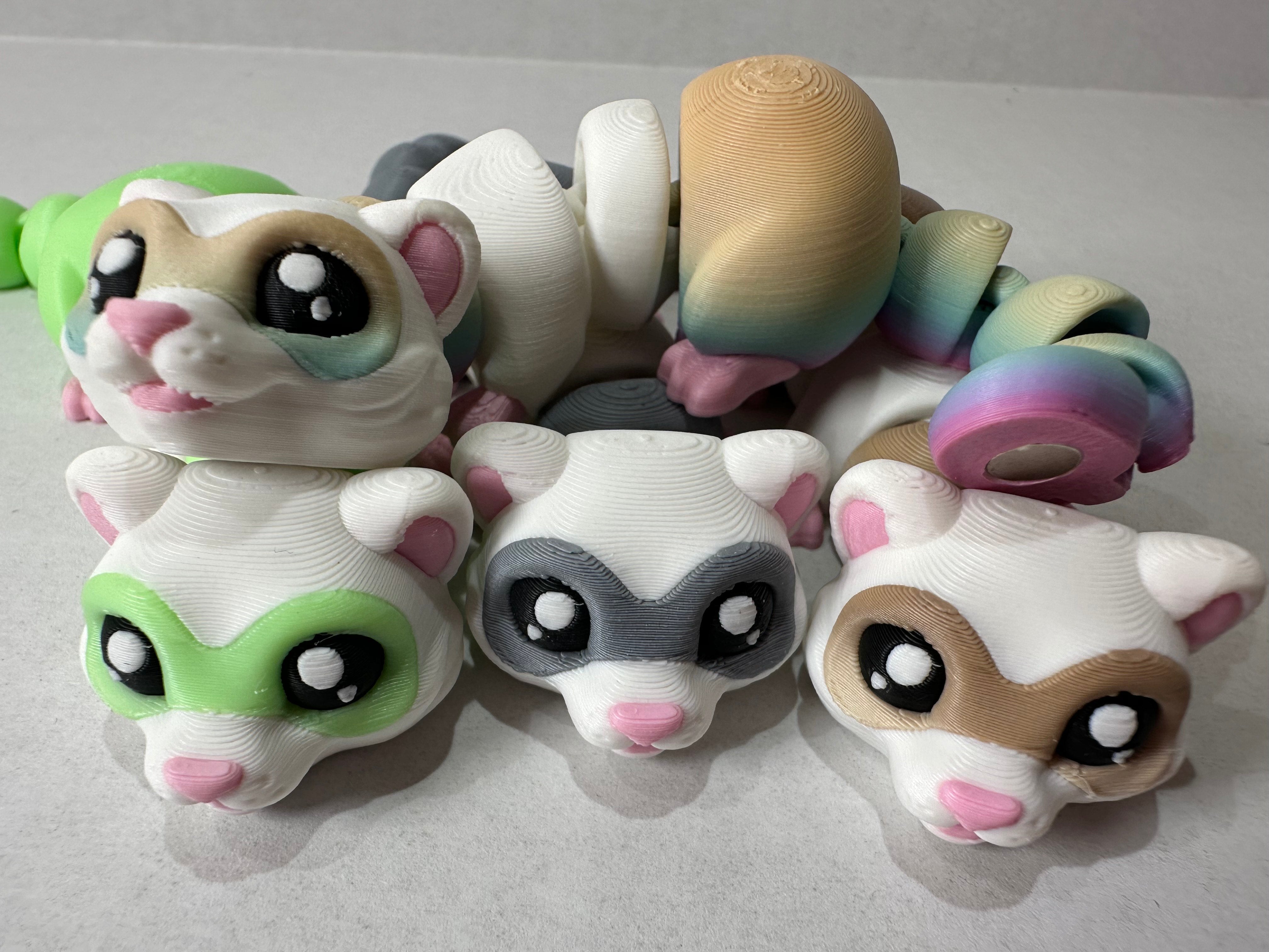 3D Articulating Ferret Decorative Figurine with Magnets – Waltons Emporium