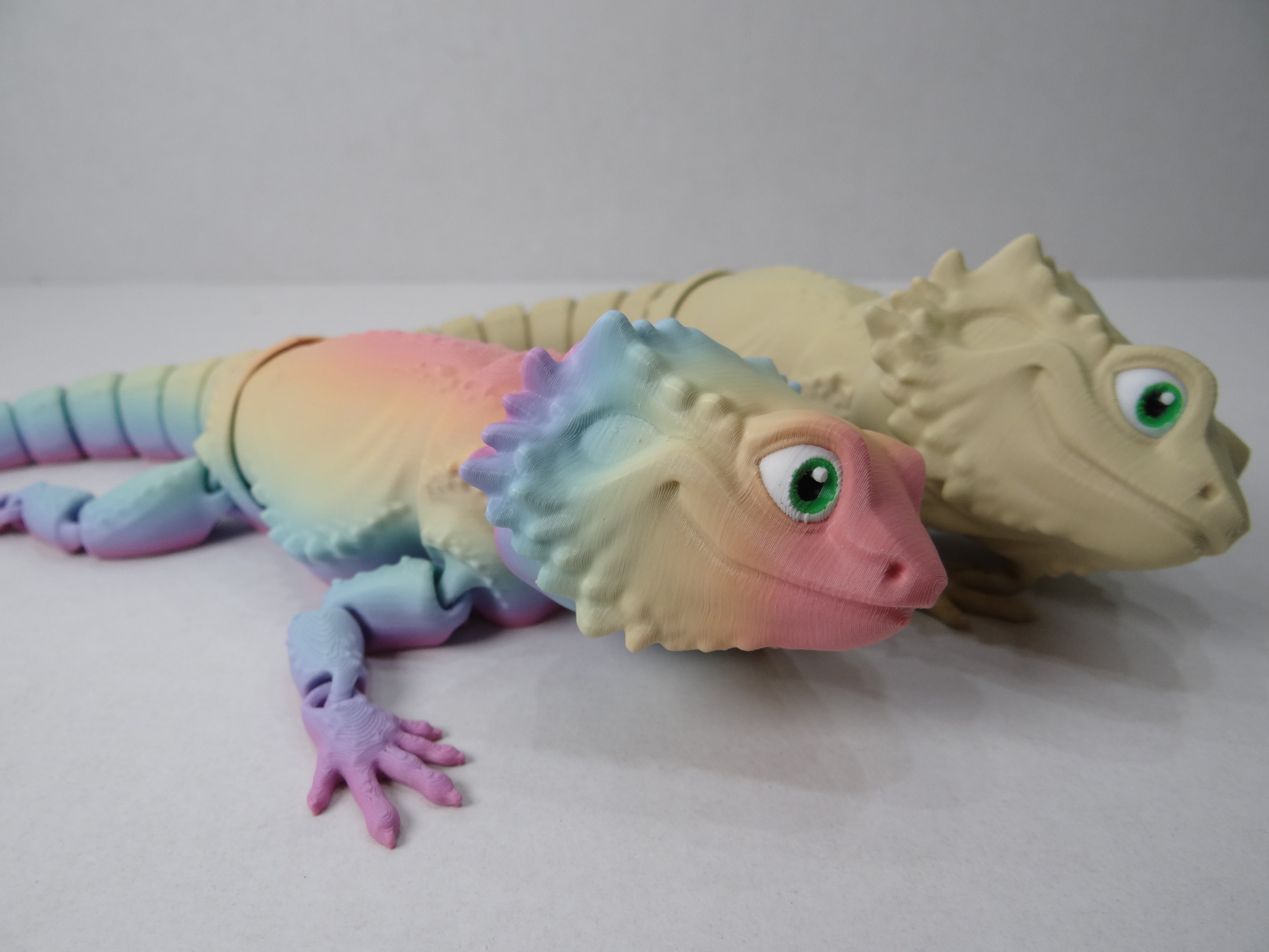 Articulating Bearded Dragon – 3D Printed Poseable Reptile Shelf Decor ...